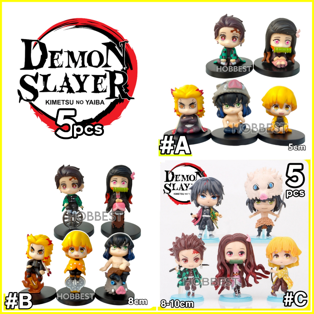 Jual Action Figure KIMETSU NO YAIBA isi 5 pcs Miniatur Topper Pajangan ...