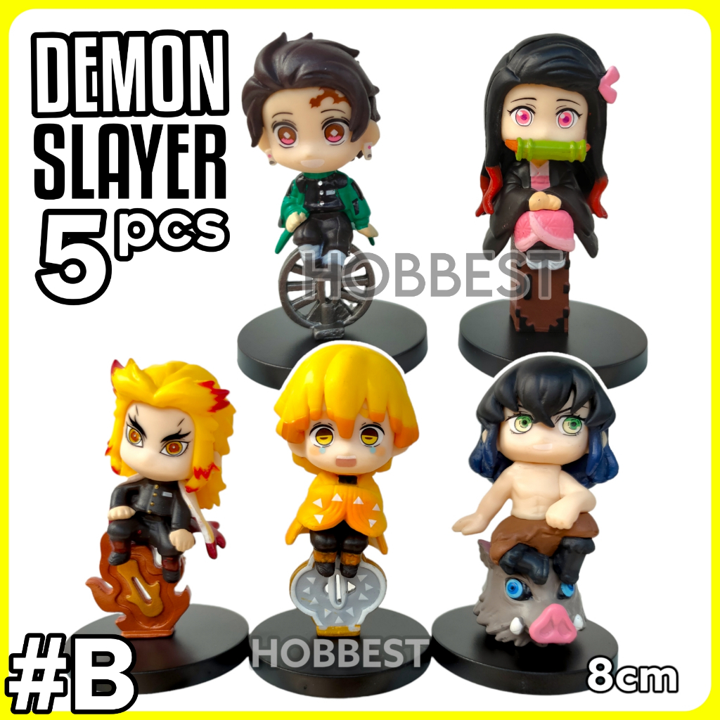 Jual Action Figure KIMETSU NO YAIBA isi 5 pcs Miniatur Topper Pajangan ...