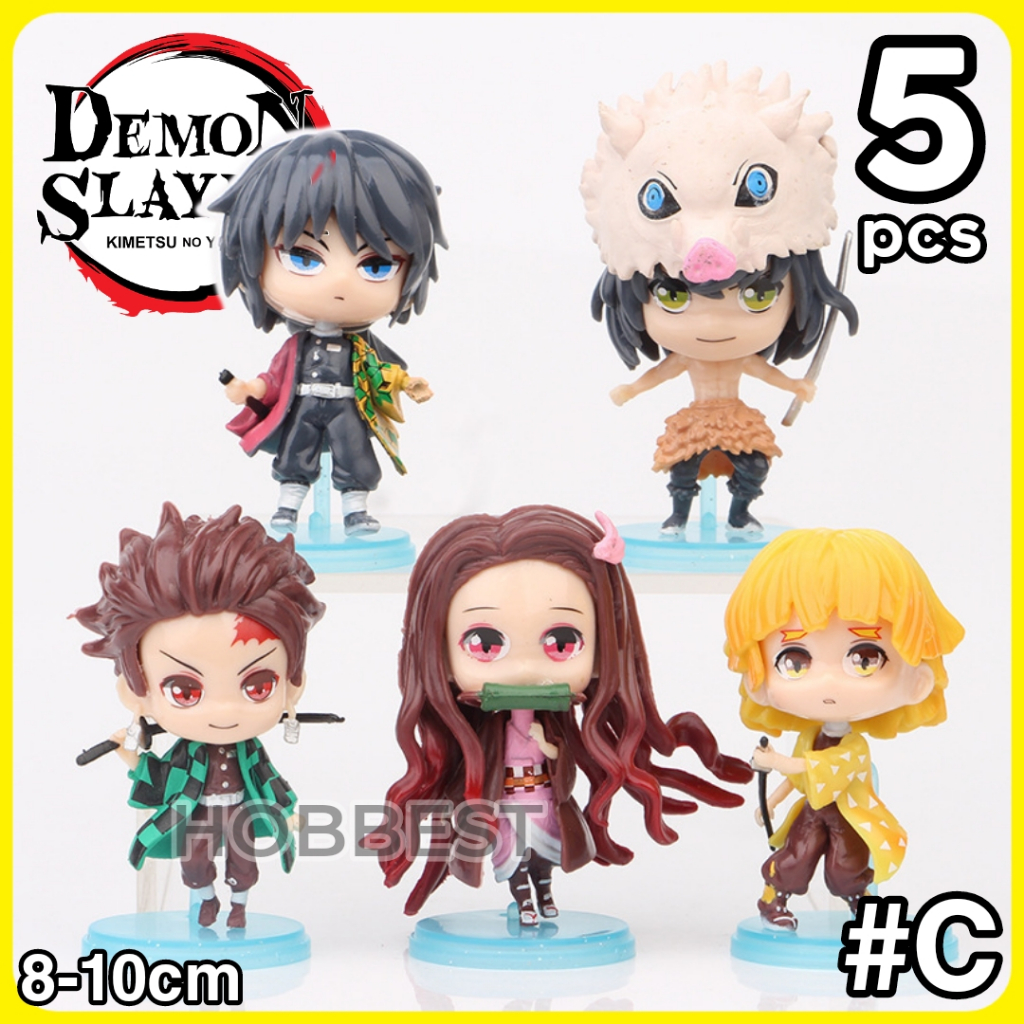 Jual Action Figure KIMETSU NO YAIBA isi 5 pcs Miniatur Topper Pajangan ...