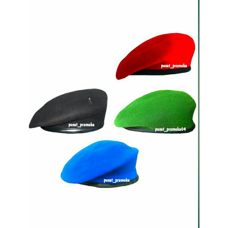 Jual Baret biru hijau hitam merah TNI AD standard | Shopee Indonesia