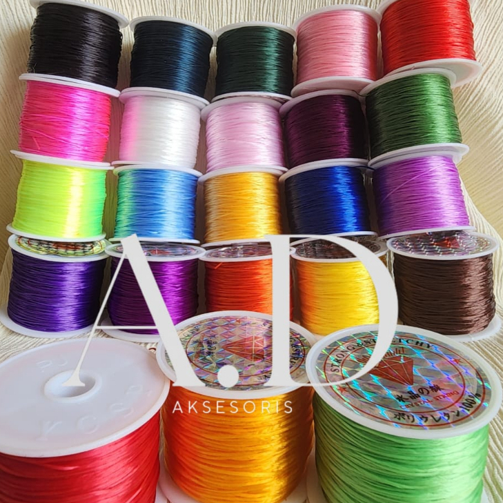 Jual Tali Benang Elastis Korea Serat Karet Senar Elastic Gelang ...