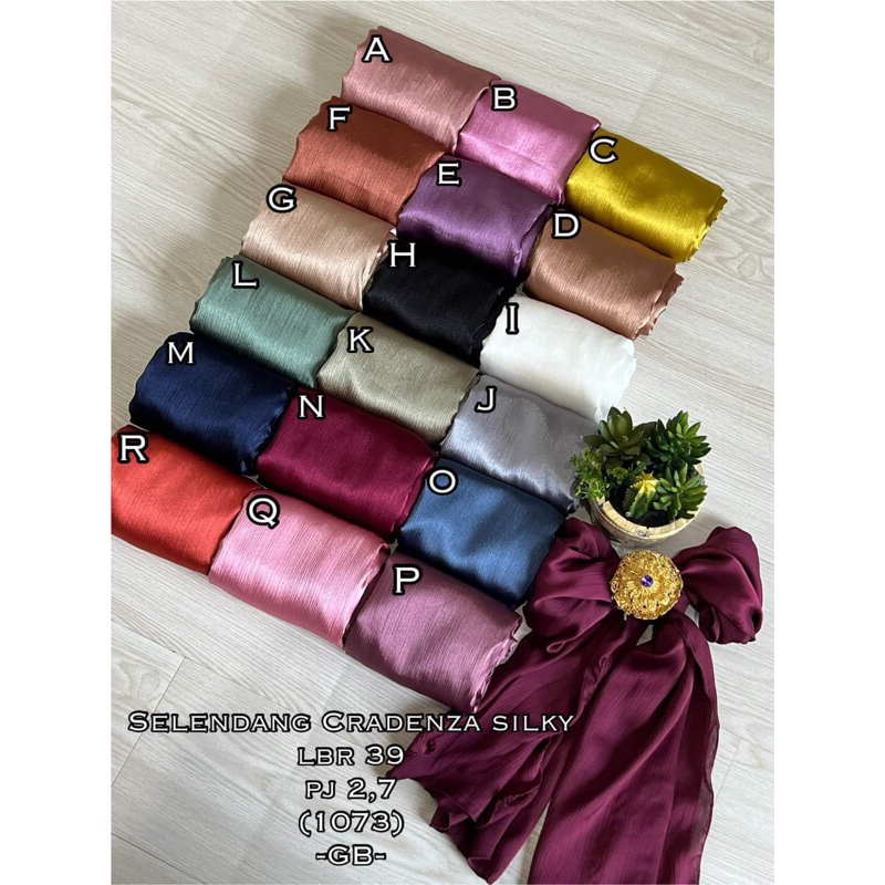 Jual selendang satin silky cardenza panjang 2,7 - 3 meter selendang ...