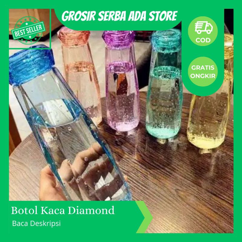 Jual botol kaca diamond cryatal grosir 100pcs tumblr souvenir full ...