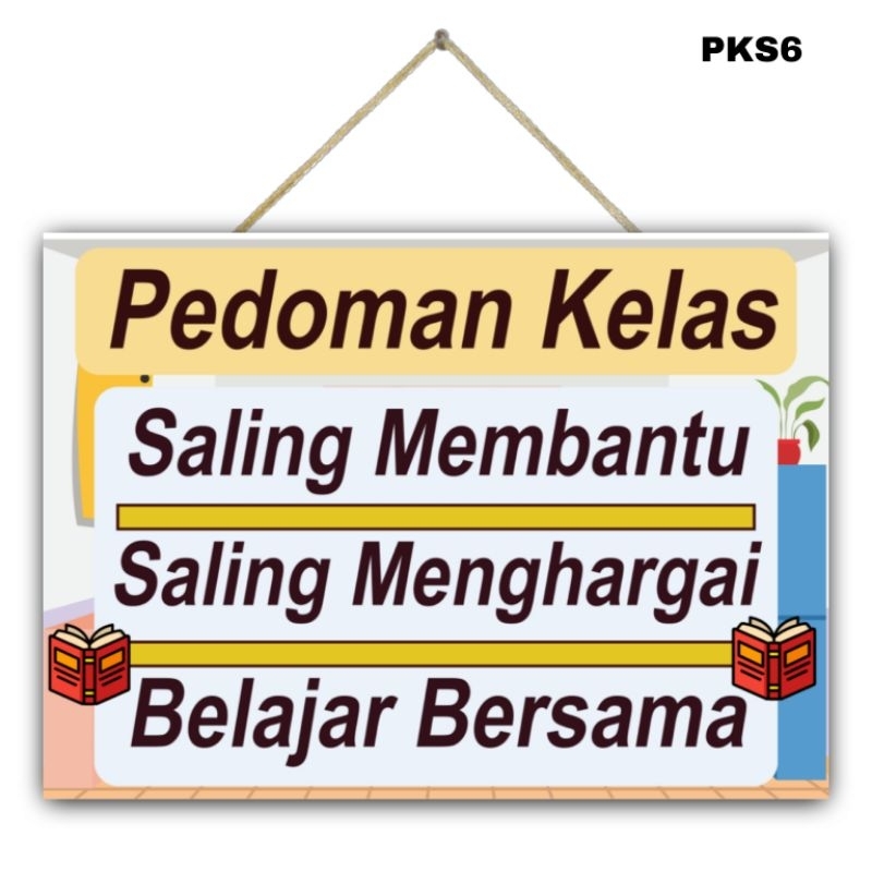 Jual COD ☑️ Hiasan dinding Poster PEDOMAN KELAS gantungan dinding edukasi sekolah | Shopee Indonesia