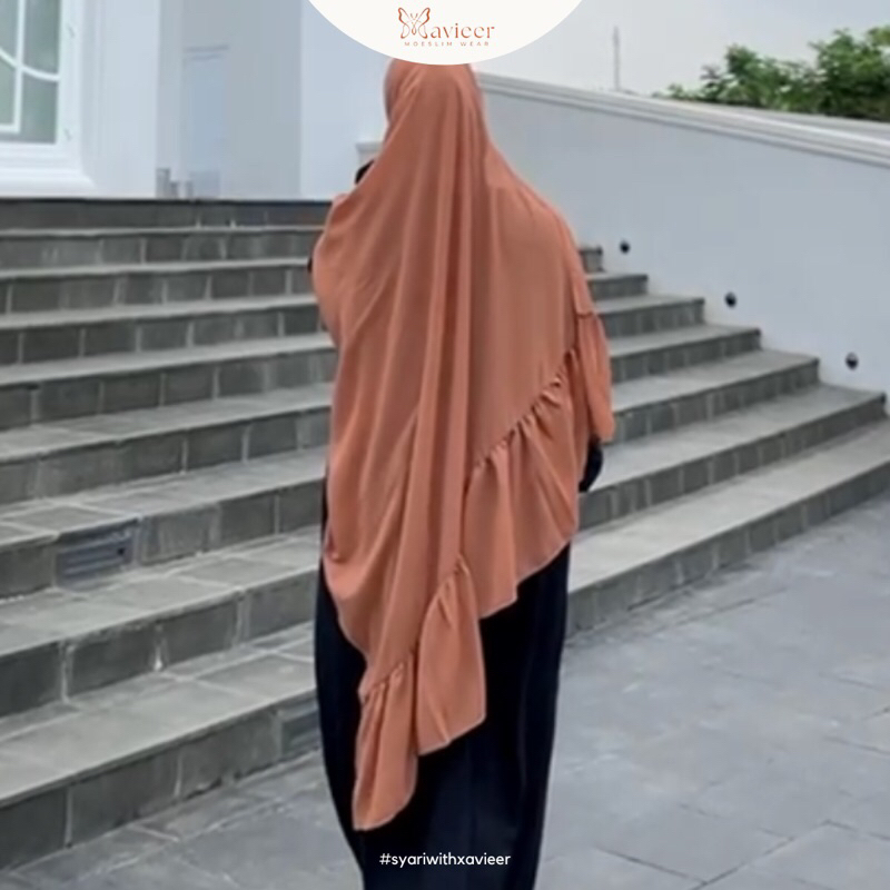 Jual XAVIEER - NAURA PASHMINA JUMBO RUFFLE - | Shopee Indonesia