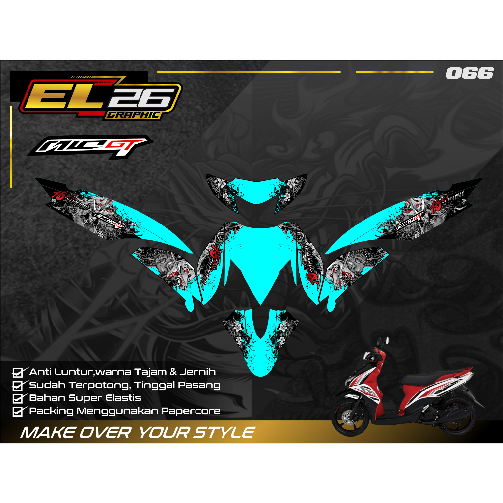 Jual 66 Stiker Striping DECAL Variasi Lis MIO GT Full Body Desain ...