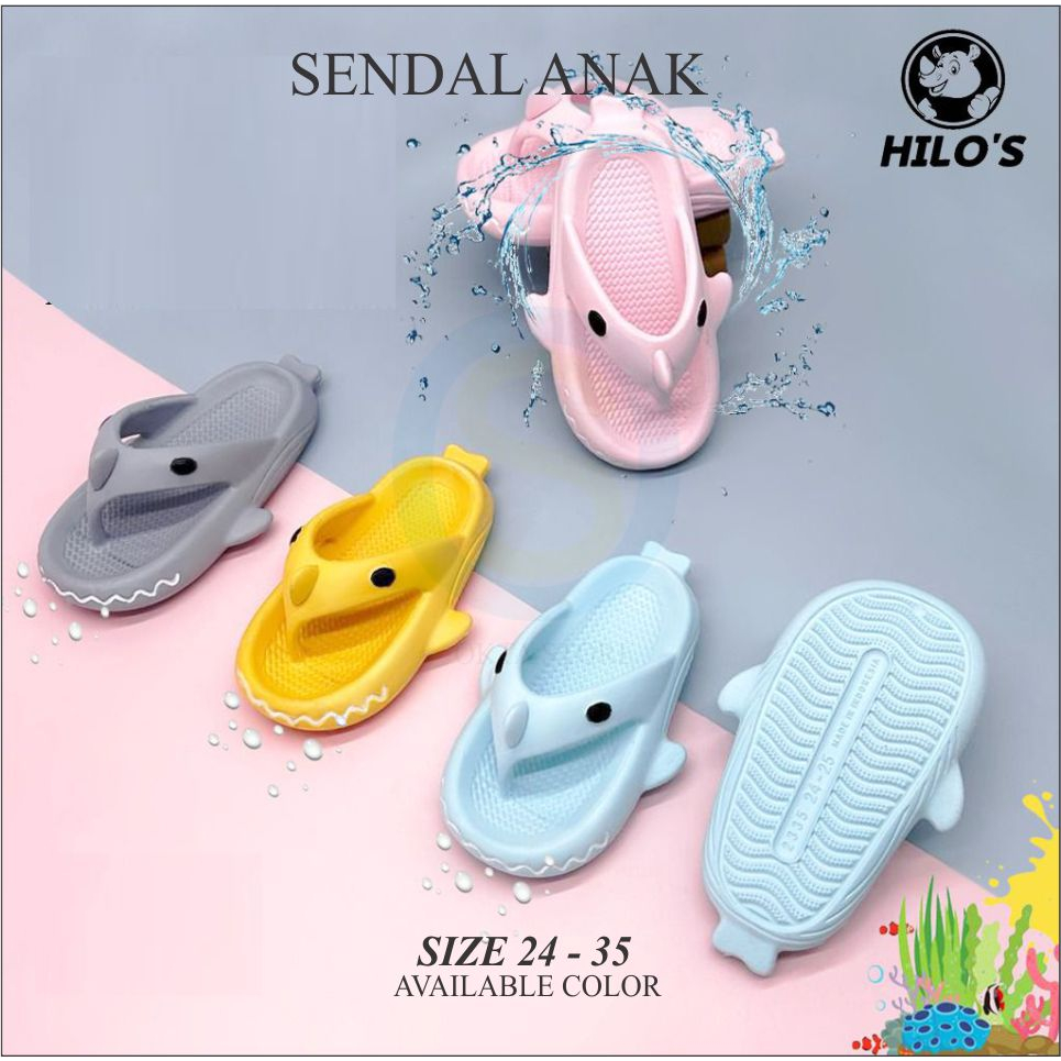 Jual SENDAL ANAK MOTIF IKAN HIU BARU LUCU / SENDAL JEPIT ANAK PEREMPUAN ...