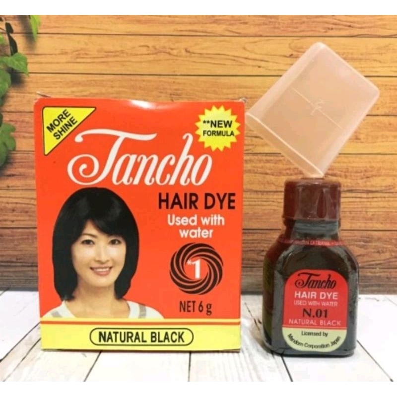 Jual TANCHO SEMIR RAMBUT HAIR DYE BLACK with water | Shopee Indonesia