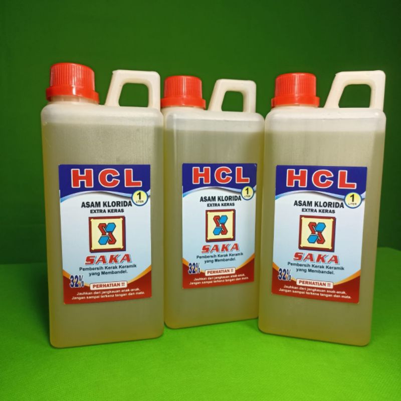 Jual HCL 32% SAKA 1 Liter Pembersih Keramik dan Kerak Kamar Mandi KUALITAS TERJAMIN | Shopee ...