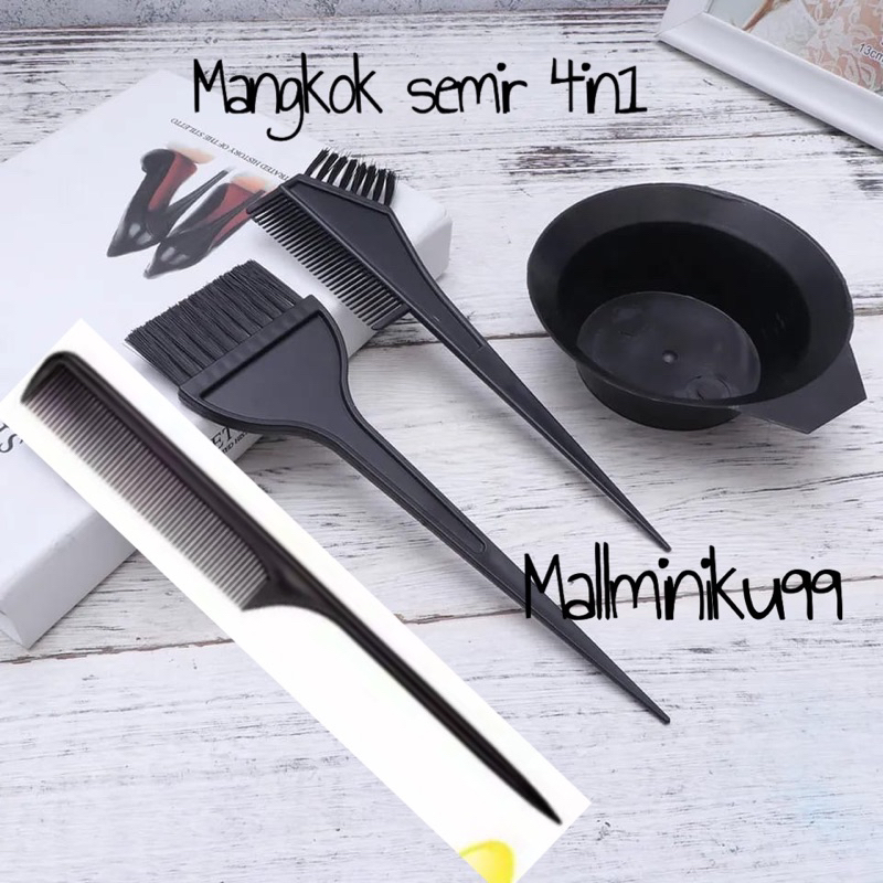 Jual 5IN 1 !!! SISIR CAT RAMBUT MANGKUK SET / Sisir Semir + Mangkok Cat ...