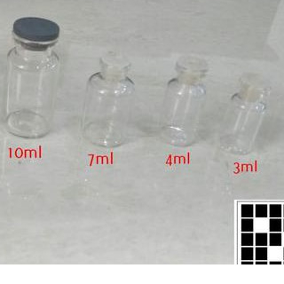 Jual BOTOL KACA 10 ML BENING BOTOL SOUVENIR TUTUP KARET VIAL 10ML CC ...