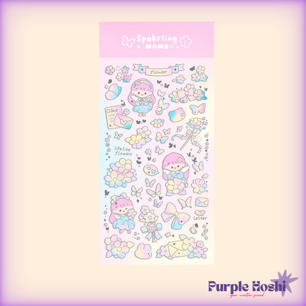 Jual Purple Hoshi Sticker Satuan 1 Lembar Karakter Cute Lucu DIY Stiker ...