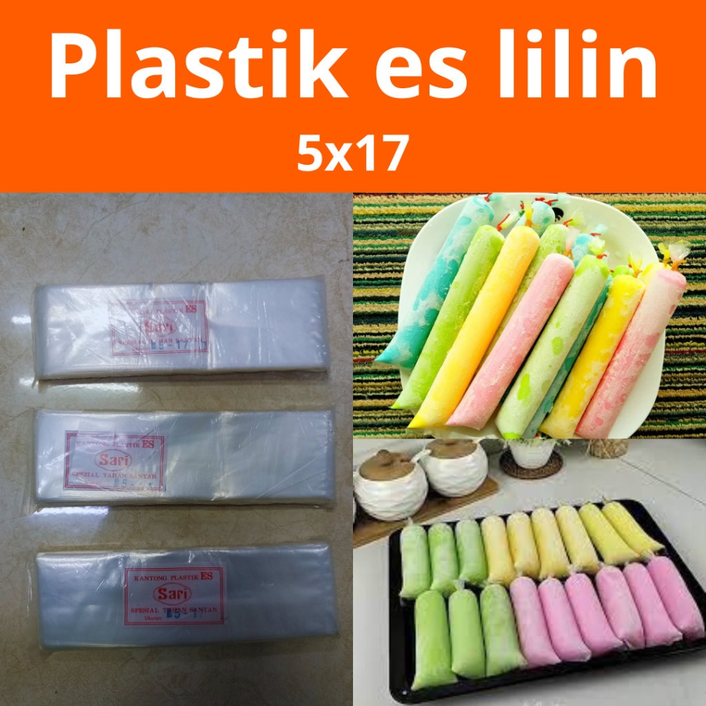 Jual Plastik es lilin 5x17/ plastik es lilin sari tebal/plastik es ...
