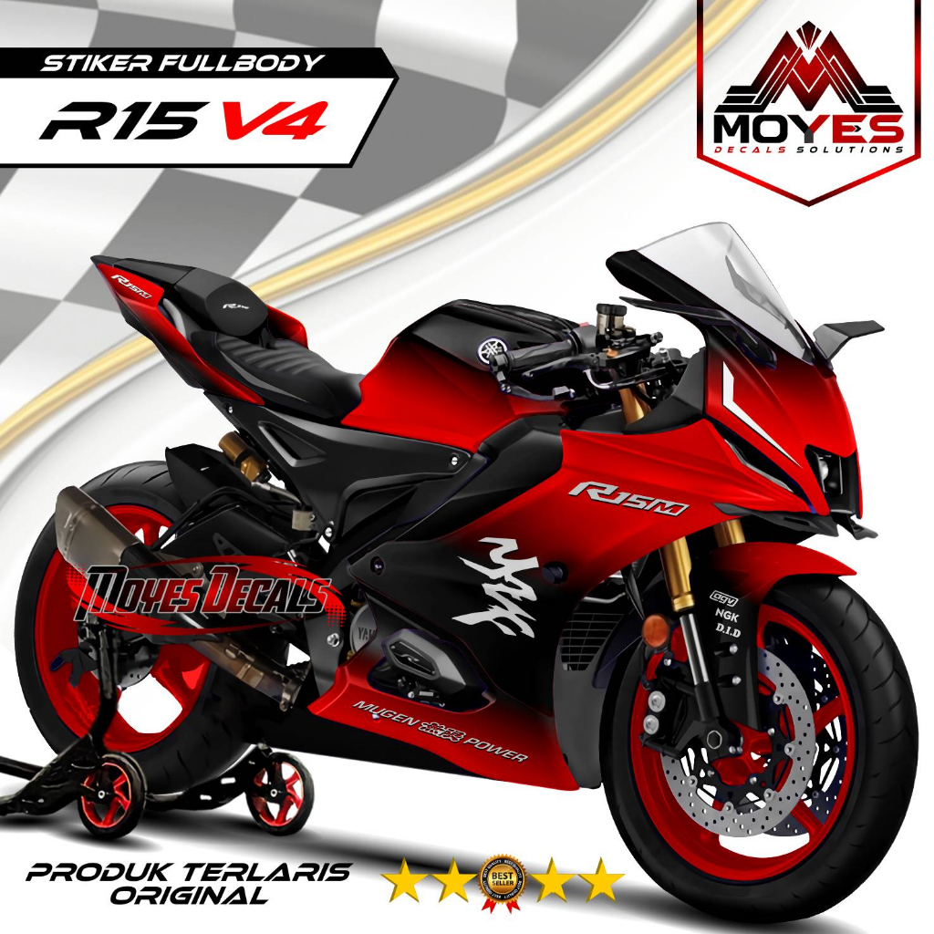 Jual Stiker Fullbody R15 V4 Motif 2 warna - Decal Stiker R15 V4 MYS348 ...