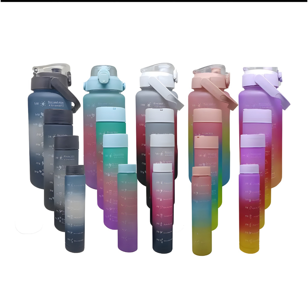 Jual Botol beranak 4in1, botol 2 liter+1000ml+500ml+300ml, botol viral set free stiker///KODE ...