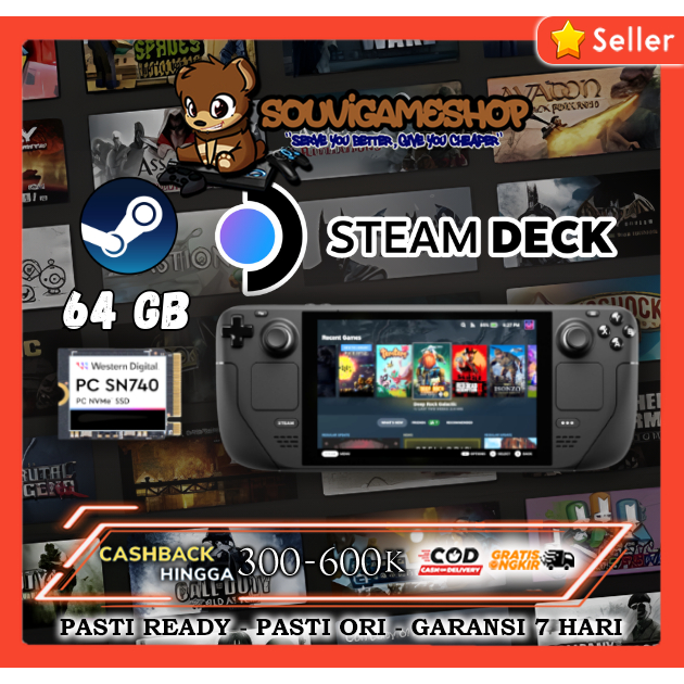 Jual PROMO! Steam Deck Valve Handheld Gaming Original US - 64 256 512 ...