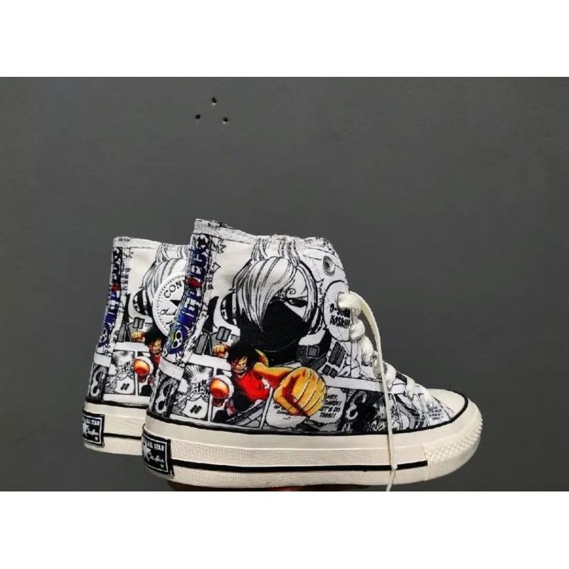 Jual sepatu sneaker boot premium one peace 70s glosy | Shopee Indonesia