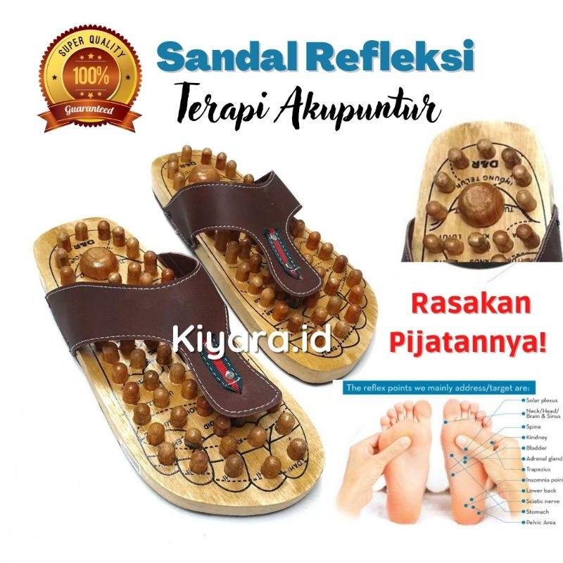 Jual KIYARA.ID Sandal Kesehatan Rematik Sandal Refleksi Kayu Model ...