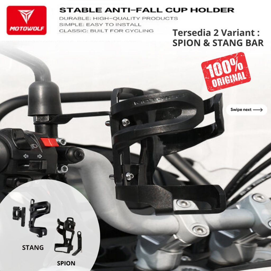 Jual Botol Holder Motowolf Tempat Botol Minum Motor Spion Stang ...