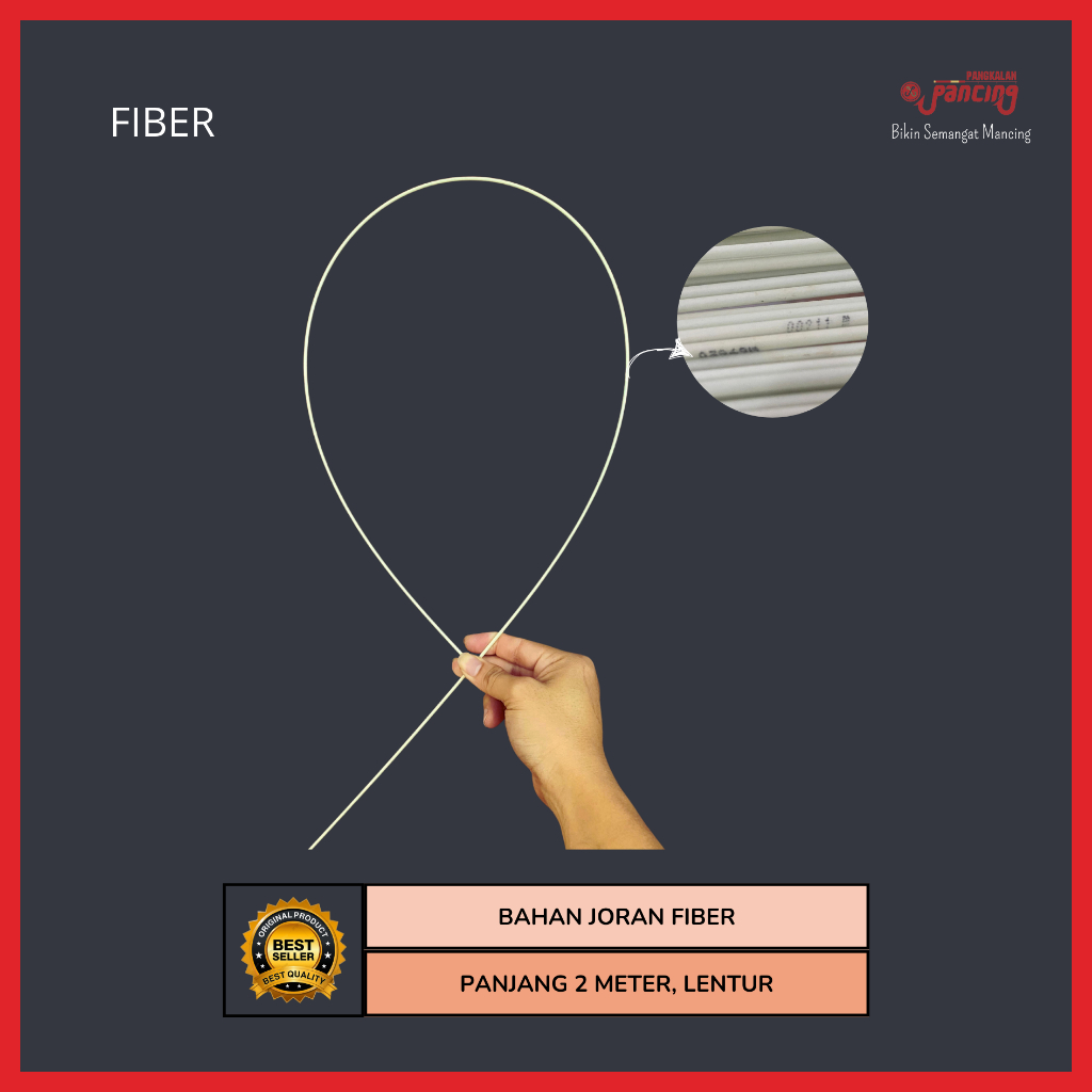 Jual BAHAN JORAN FIBER PANJANG 2 METER / BAHAN PANCING FIBER PER BATANG ...