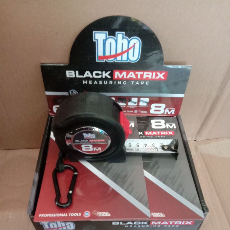 Jual Meteran TOHO Black Matrix 8M | Measuring Tape 8 Meter Black Matrix ...