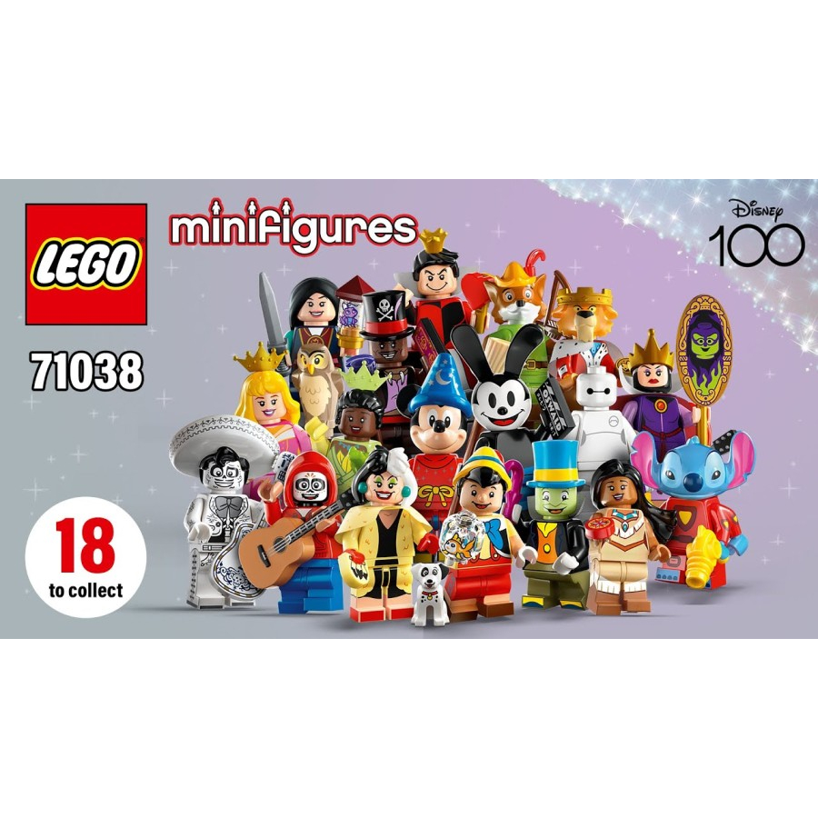 Jual LEGO 71038 Disney 100 minifigures Set 18pcs | Shopee Indonesia