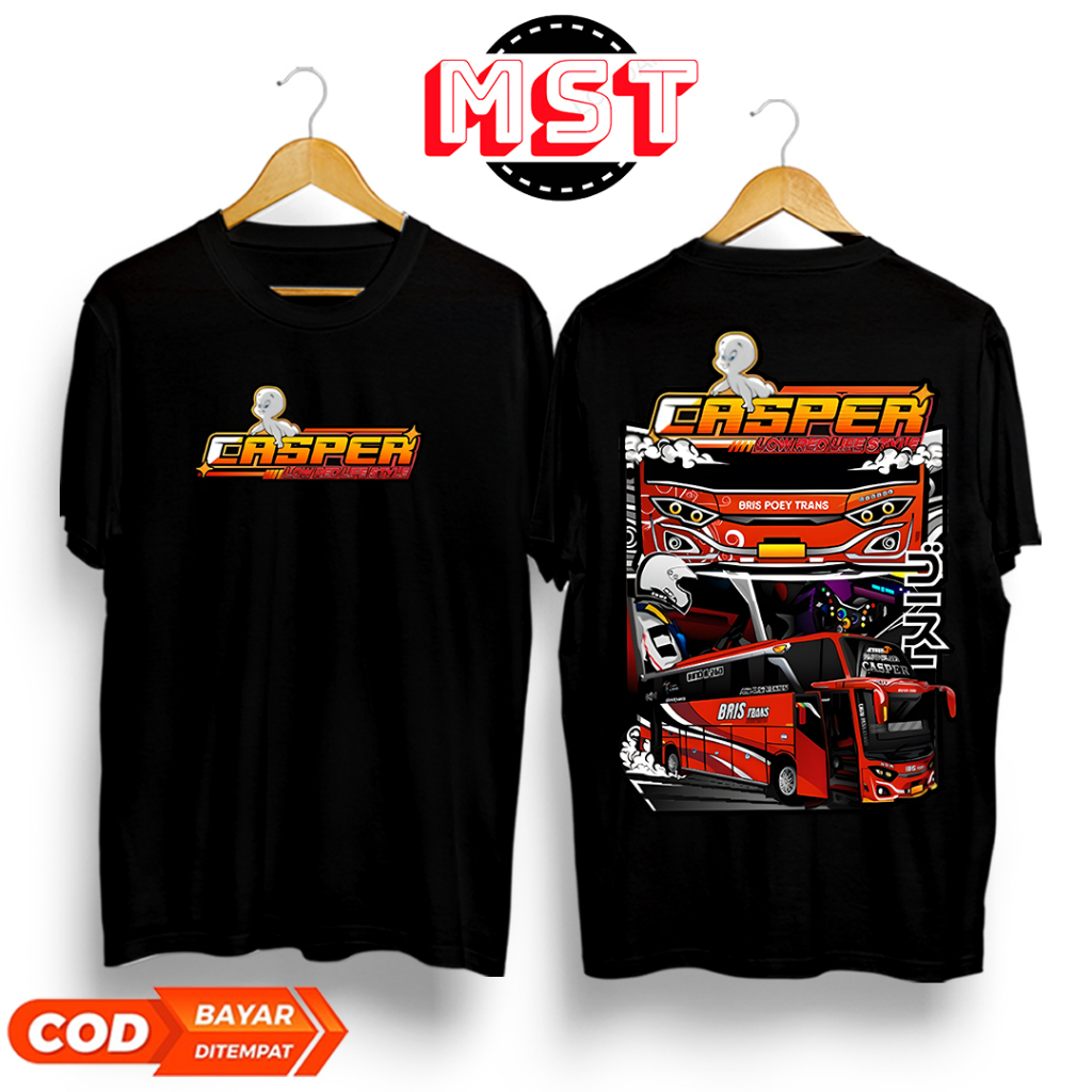 Jual KAOS BUS MANIA CASPER BAJU PREMIUM COTTON COMBAD 30S KAOS ...