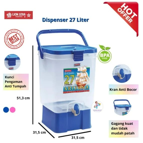 Jual Lion Star Drink Jar Arizona 27 Lt Tempat Air Es Water Dispenser ...