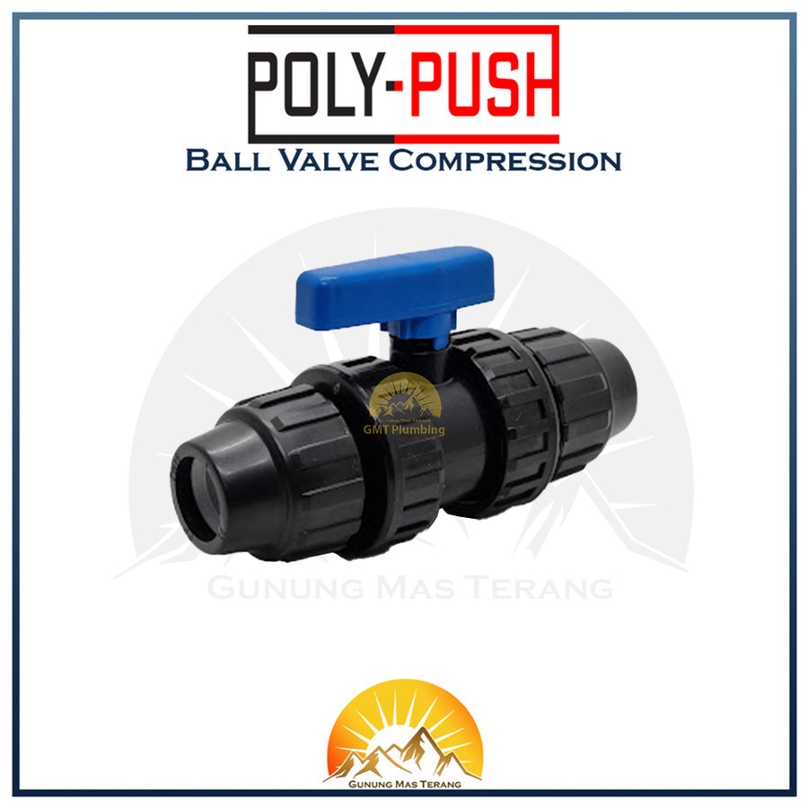 Jual Poly Push Fitting HDPE Ball Valve Compression Bolvalep 50 63 90 mm ...