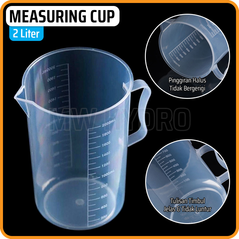 Jual Measuring Cup, Gelas Ukur / Gelas Takar, 2000 ml / 2 liter / 2 ltr | Shopee Indonesia