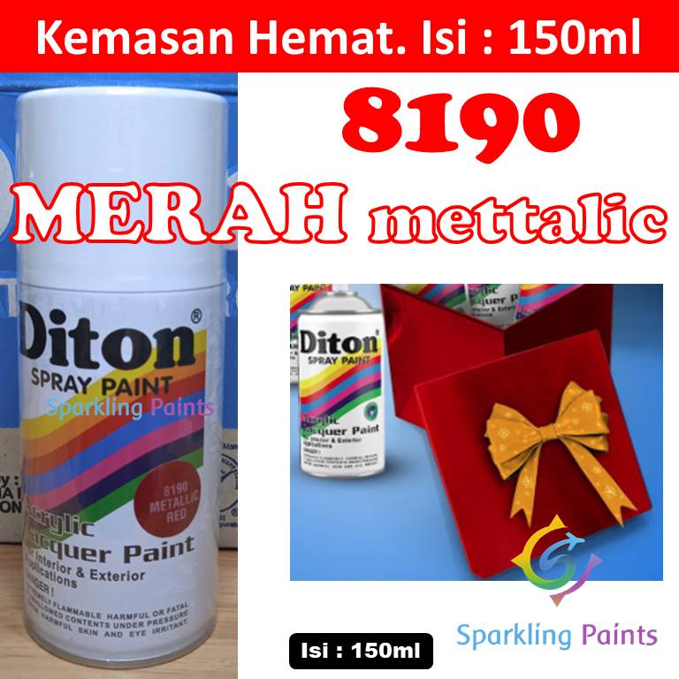 Jual Pilox Diton Metallic Red 8190 150ml Warna Merah Metalik Ekonomi ...