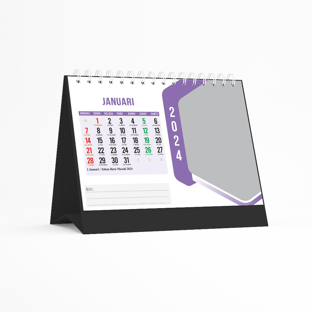 Jual Cetak Kalender Duduk Custom 2025 Kalender Meja Custom (21 cm x 15 ...