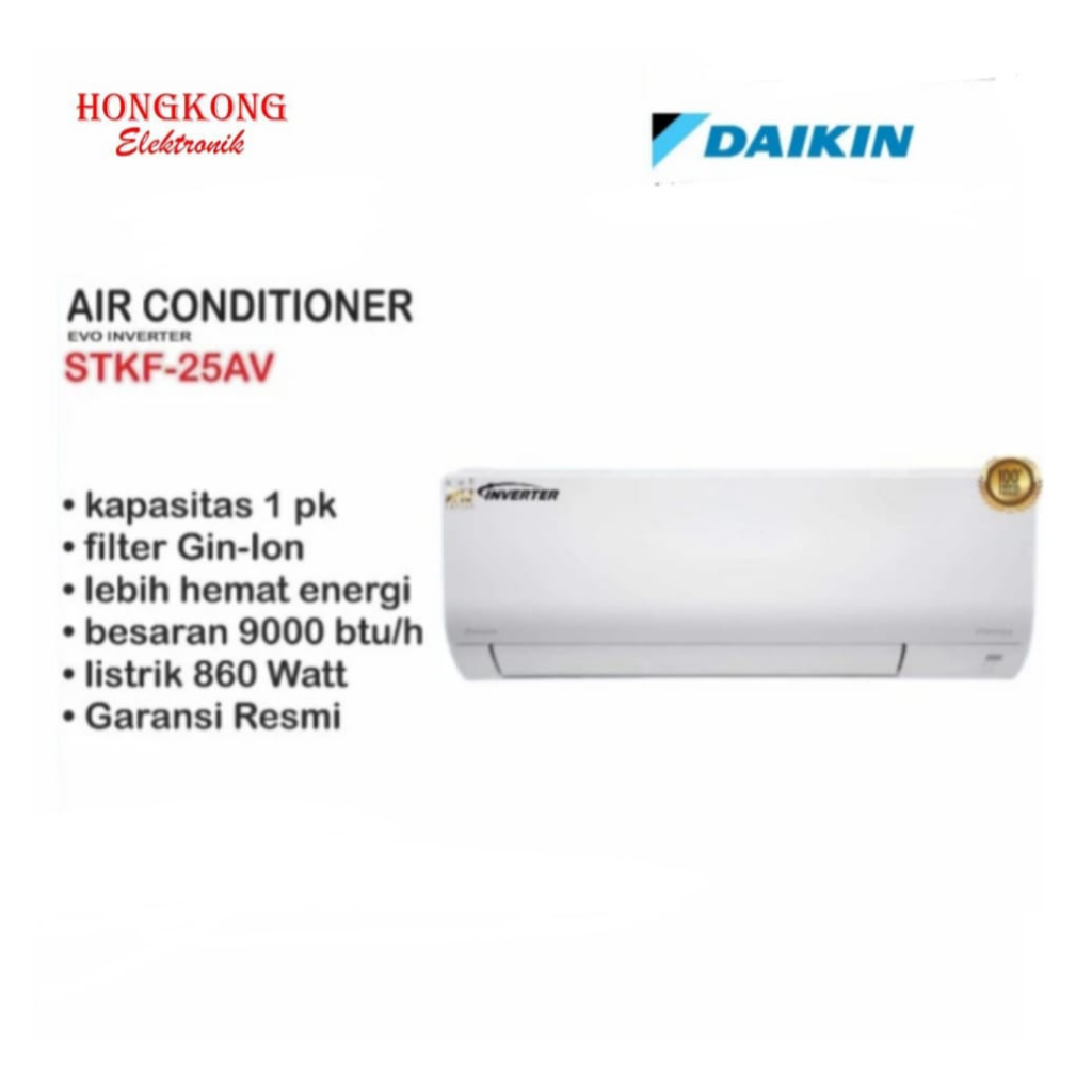 Jual AC DAIKIN STKF 25 AV 1 PK 25AV MALAYSIA INVERTER | Shopee Indonesia