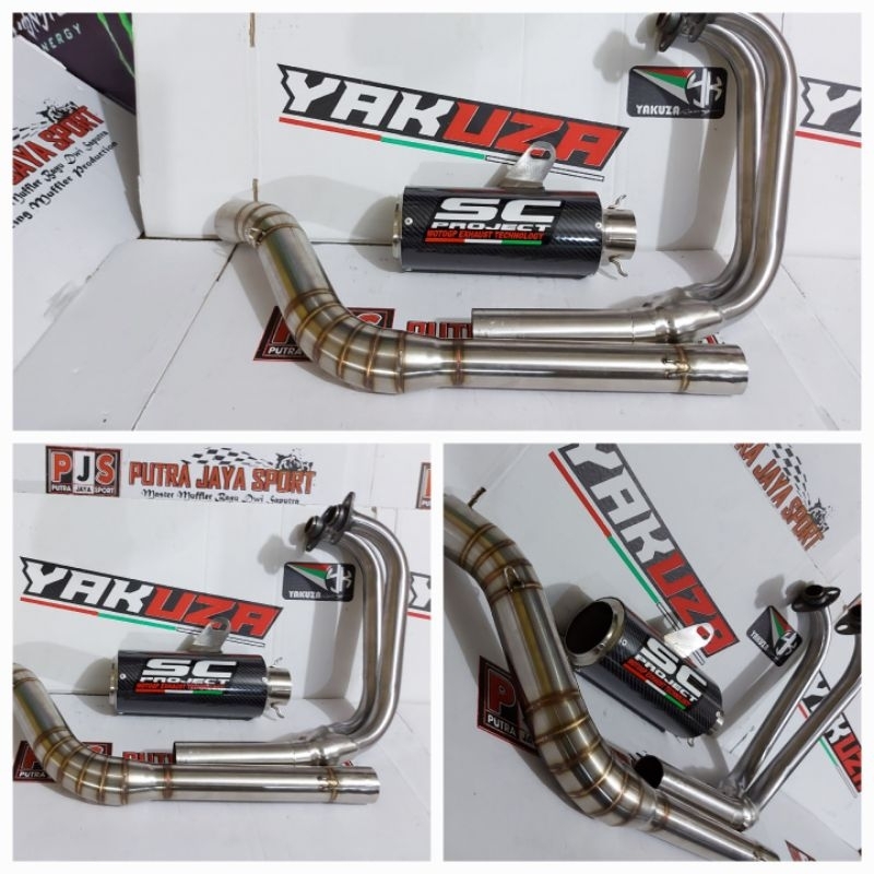 Jual knalpot full system sc for ninja 250 fi new / old,cbr250rr,R25 ...