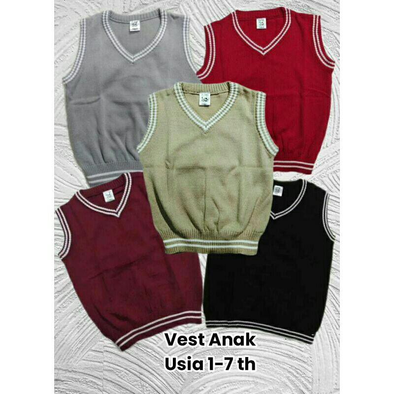 Jual baju vest rompi anak usia 1-9 tahun atau untuk seragam paud tk sd ...