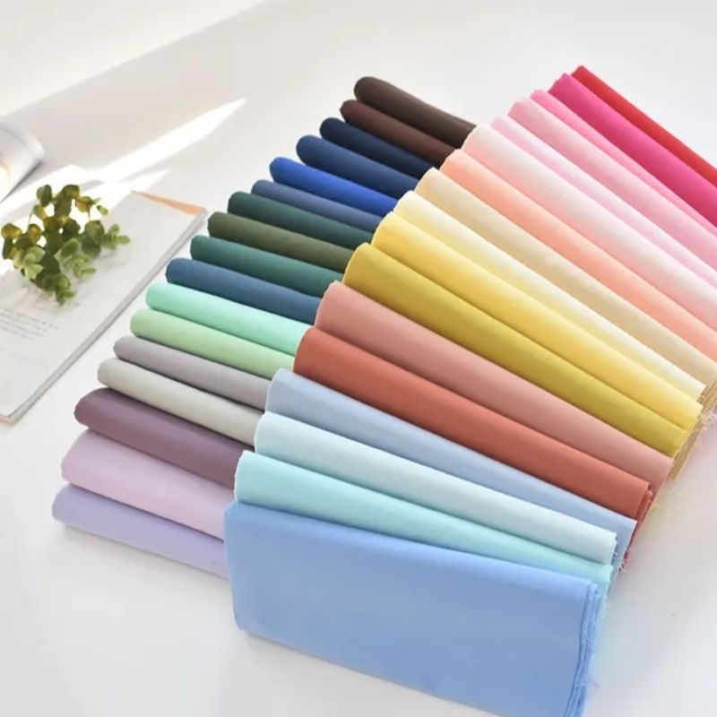 Jual Kain Polos Meteran Katun Polymicro/Disperse untuk Sprei/Gorden ...