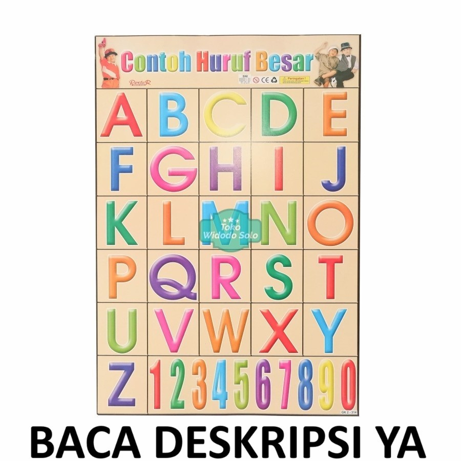 Jual Poster Edukasi ABCD Besar Kecil 35x50cm - 1 Lembar | Shopee Indonesia