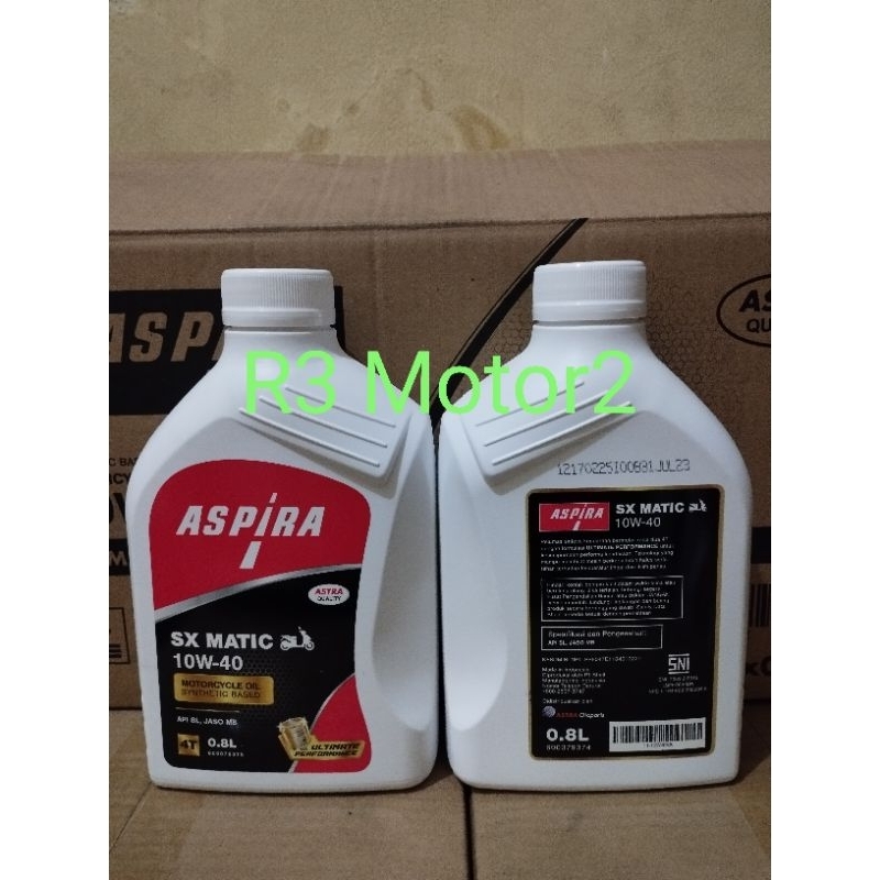 Jual OLI ASPIRA 11-10W/40SX SYNTHETIC 0.8L ORIGINAL untuk motor all ...
