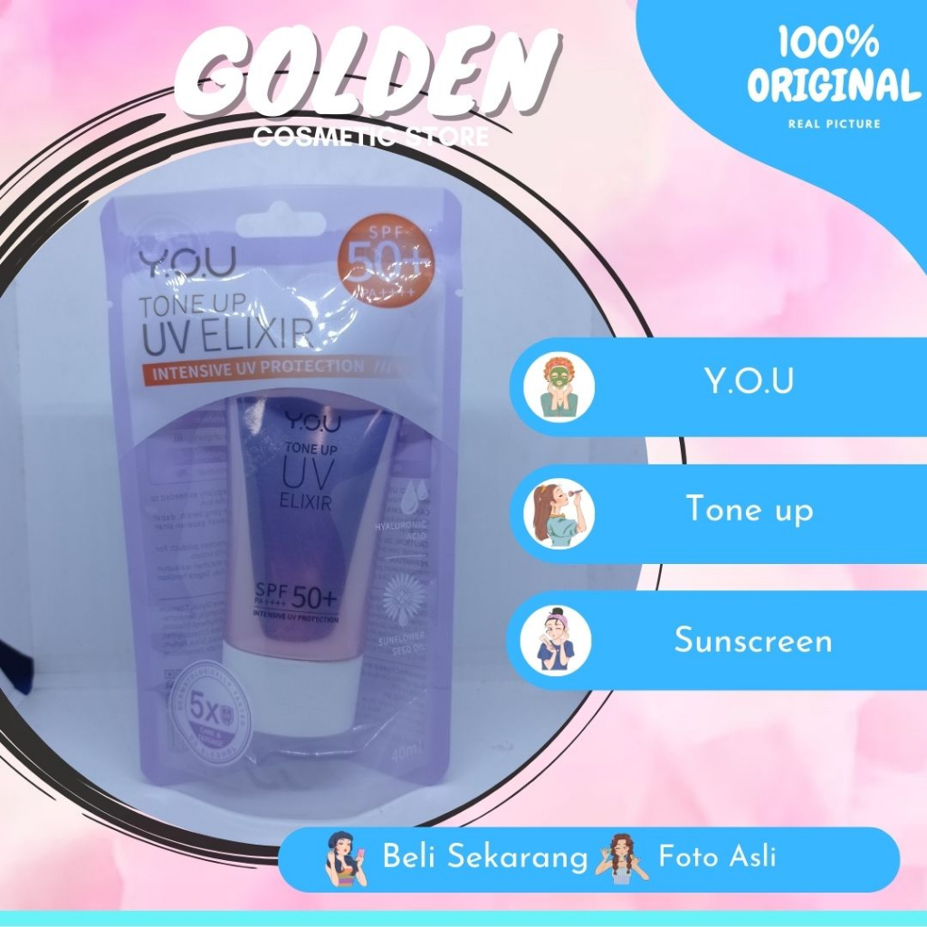 Jual YOU SUNSCREEN Tone UP ELIXIR SPF 50 PA++++ | Shopee Indonesia