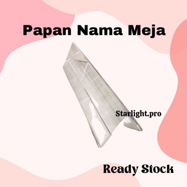Jual papan nama meja akrilik 20x5 , 20x6 , 30x7 , 30x8 | Papan Nama ...