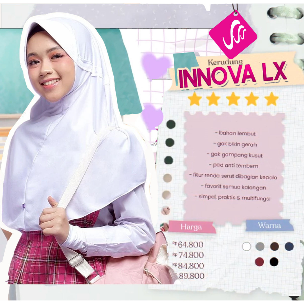 Jual Rabbani Kerudung Sekolah Instan Innova Lx kerudung rabbani ori jilbab rabbani sekolah pita ...