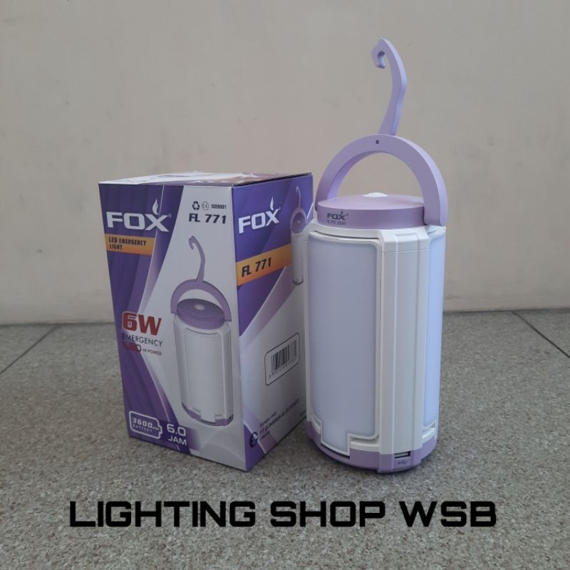 Jual LAMPU EMERGENCY 6WATT LED FOX FL 771 | Shopee Indonesia