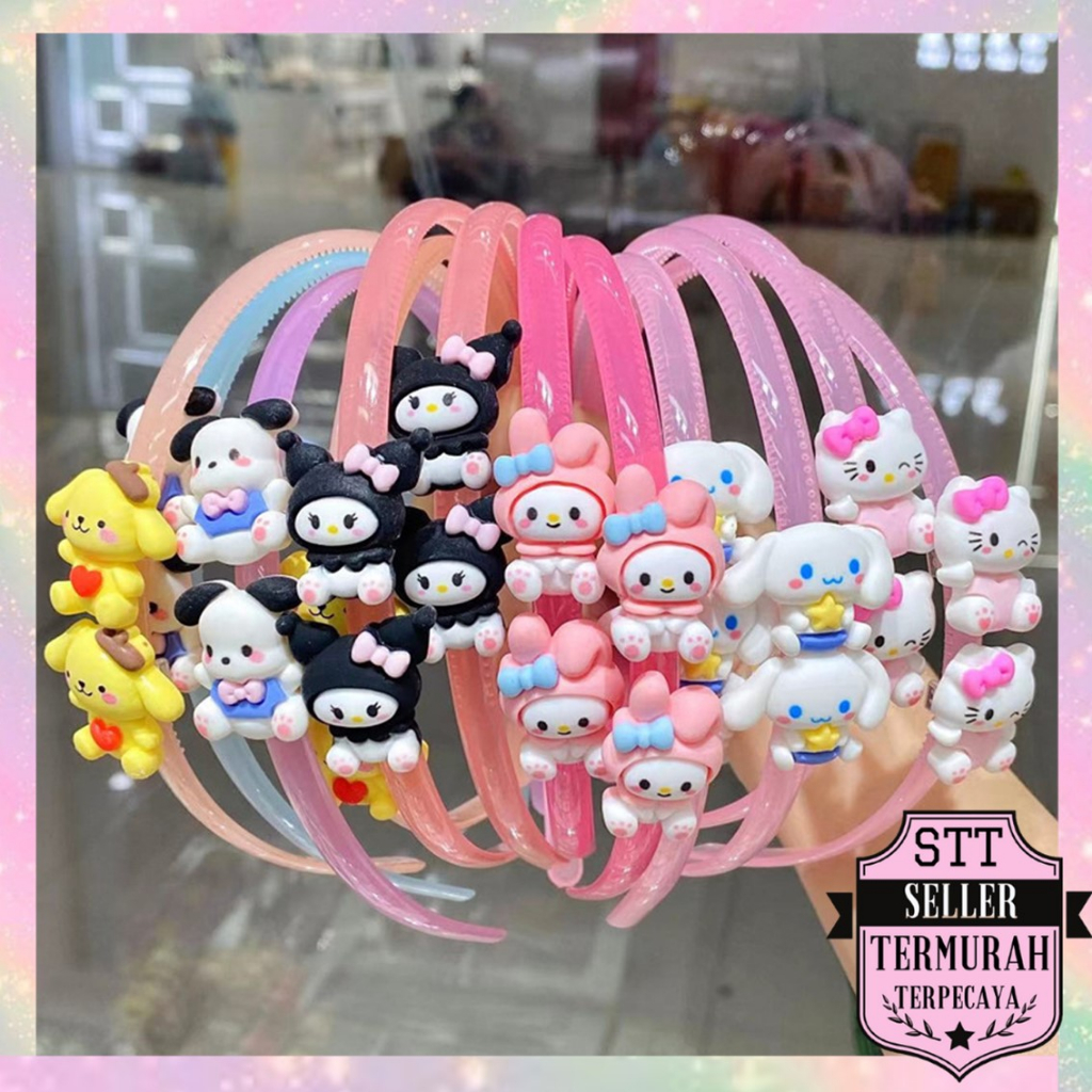 Jual STT Bando Anak Lucu Karakter Kartun 3D Bando Polos Lucu Gaya Korea ...