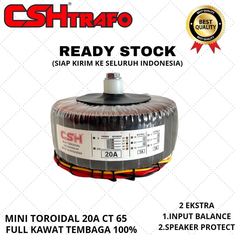 Jual Trafo Mini Toroid CSH 20A CT 65V 100% Tembaga Murni | Shopee Indonesia