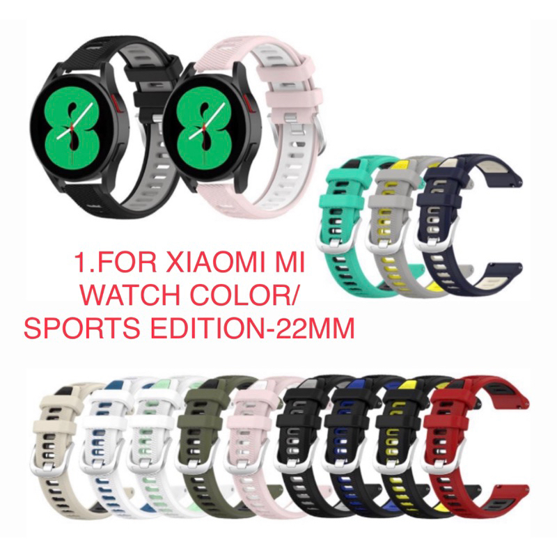 Jual Strap/Tali Jam Smartwatch For Xiaomi Mi Watch Color/Sports Edition - 22mm Silicone | Shopee ...