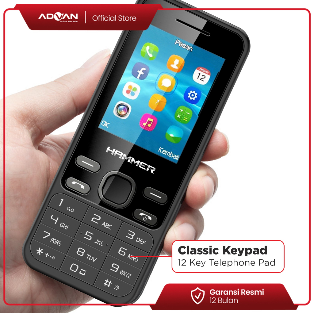 Jual HAMMER R6 Handphone Poliponik Feature Phone CandyBar Garansi Resmi ...