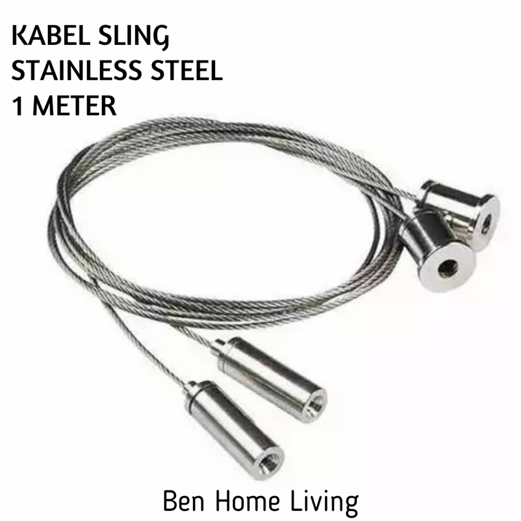 Jual Kabel Sling Tali Baja Kawat Lampu Gantung Stainless Tali Seling Gantungan lampu Plafon ...