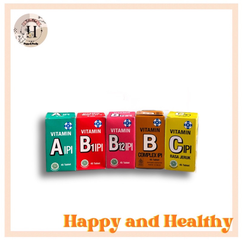 Jual Vitamin IPI |Aipi, B1ipi, B12ipi, B complex ipi, Cipi | isi: 45tab ...
