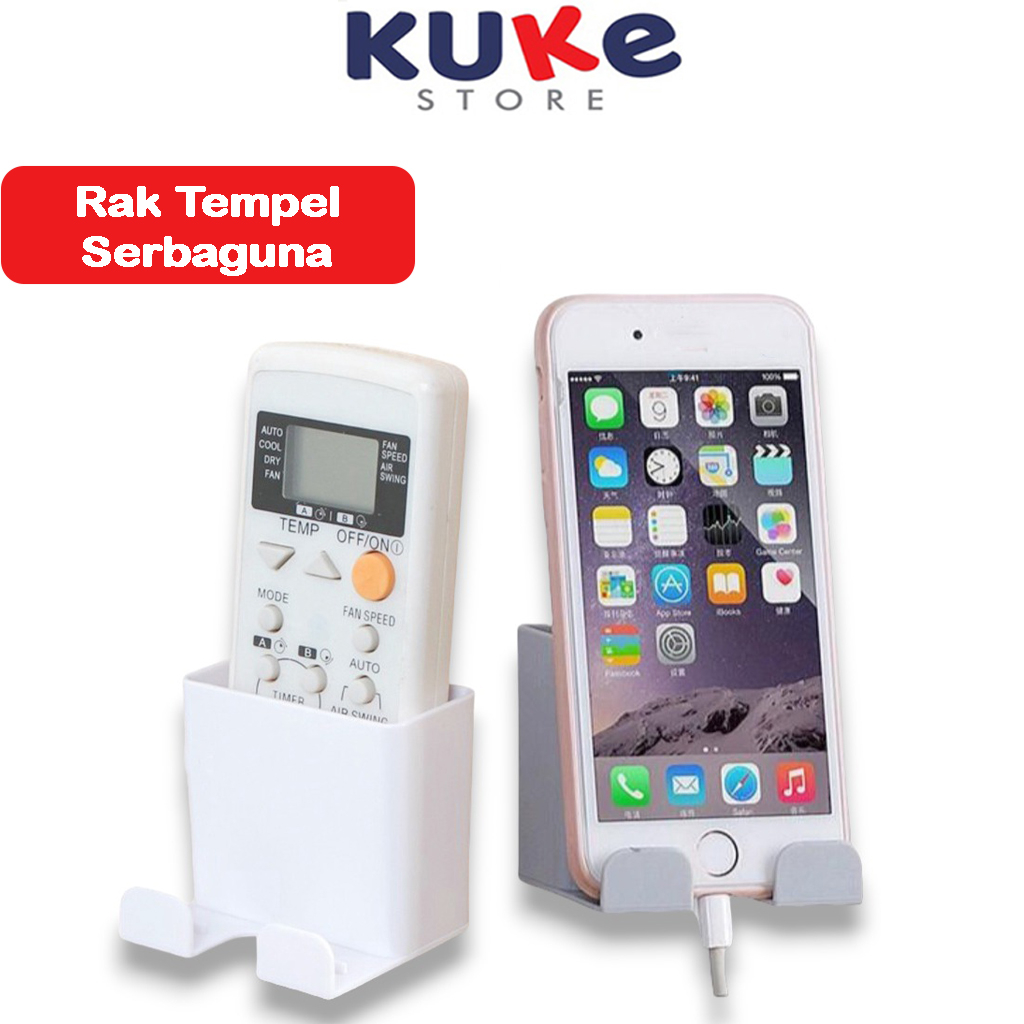 Jual KUKE RAK HANDPHONE DINDING TEMPEL 2 IN 1/RAK CHARHER HP REMOTE ...
