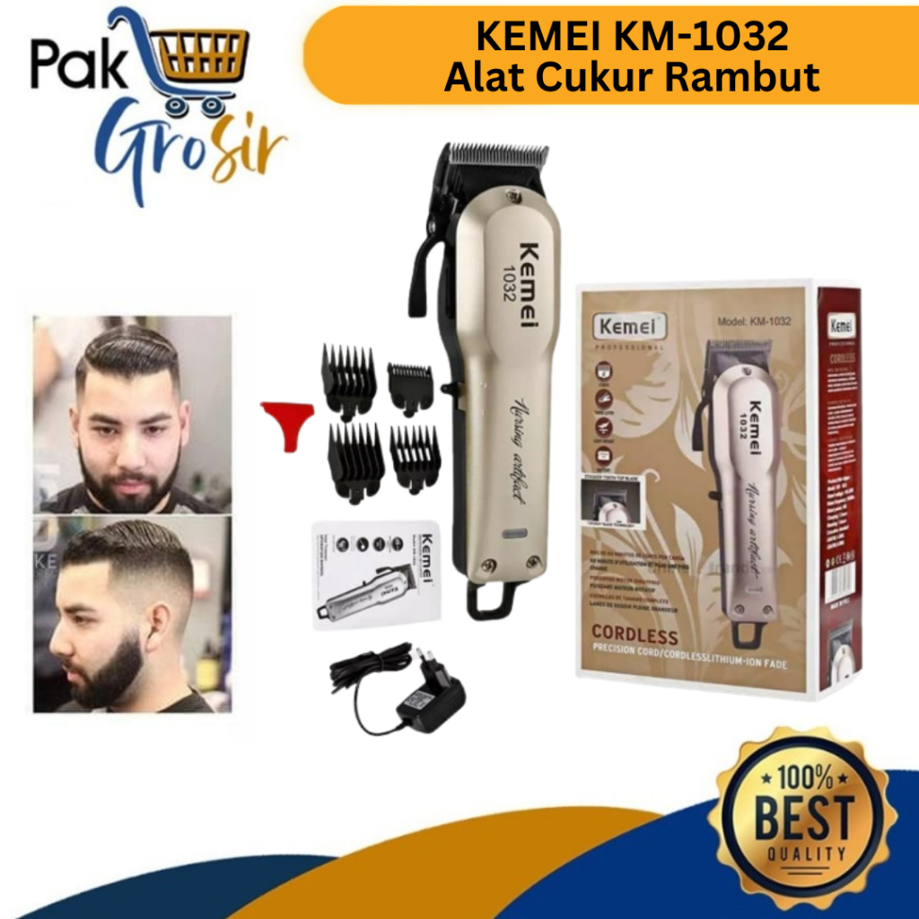 Jual Kemei 1032 Alat Mesin Cukur Rambut Kemei KM 1032 Hair Clipper Rechargeable KM-1032 Barber ...